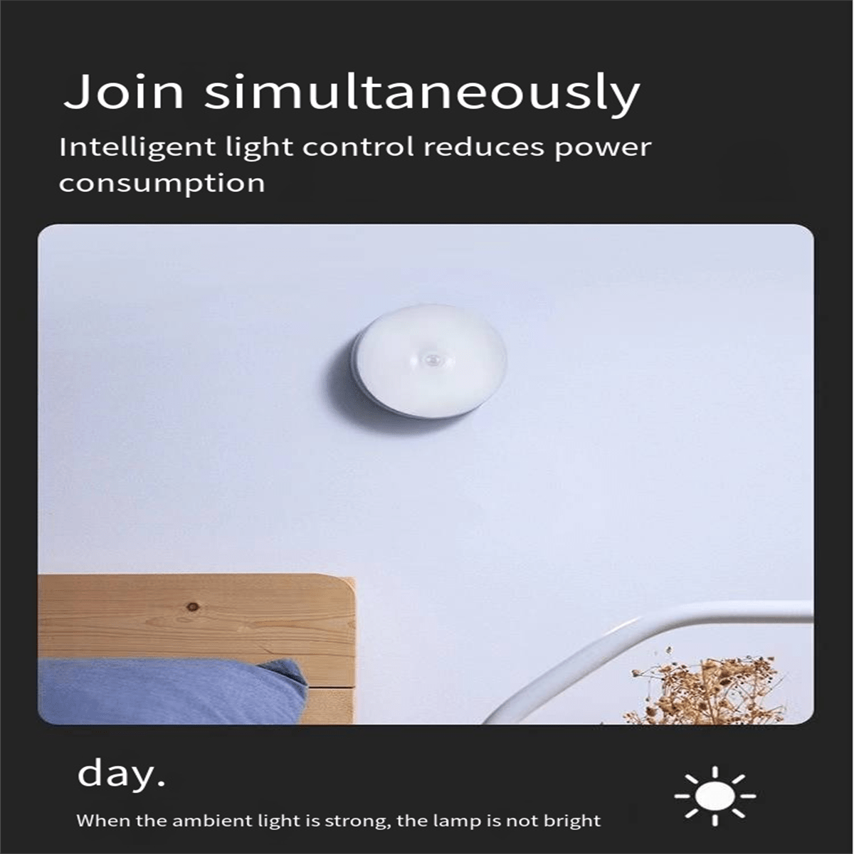 LED Circular Night Light Creative Intelligent Human Body Induction ...