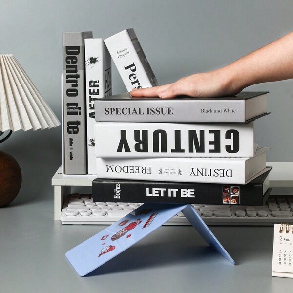 2pcs L-Shaped Bookends Large-Sized Bookend Book End Holder Students Desktop Organizer Telescopic ...