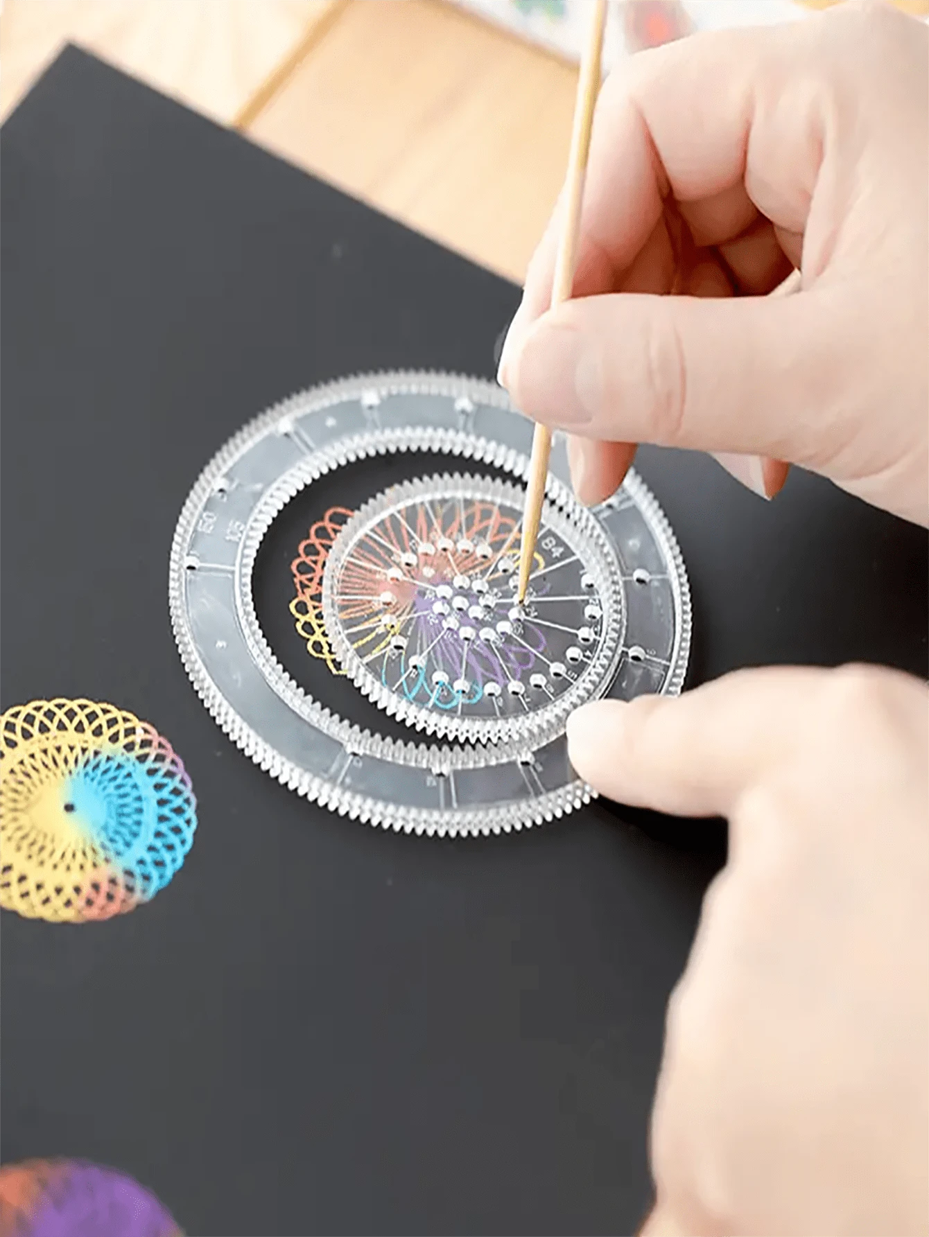 22pcs/Set Intelligent Spirograph Drawing Kit For Children Interlocking ...