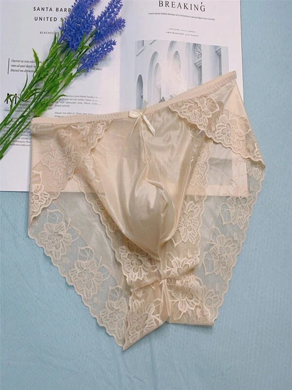 New Arrival Sexy & Temptation Transparent Lace Men'S Triangle Briefs, Low Rise Thongs Made Of ...