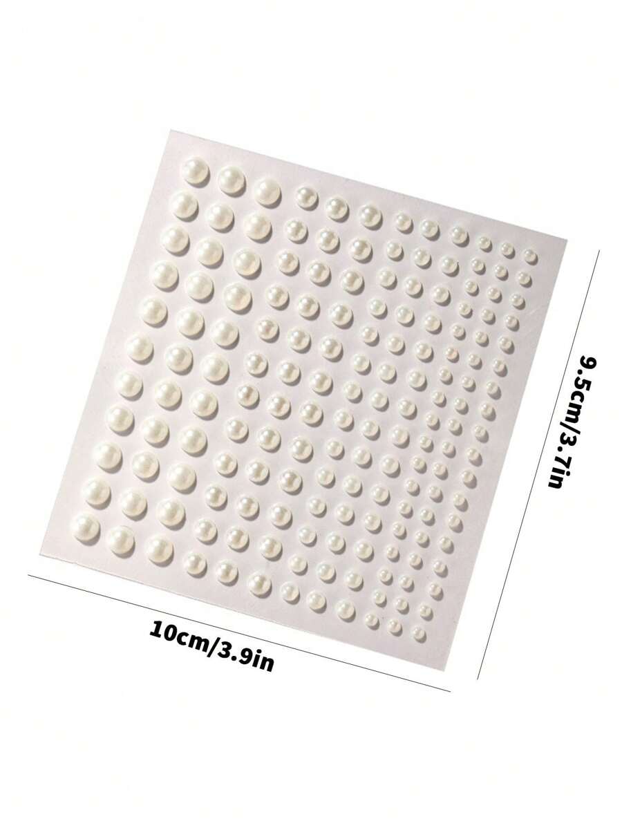 165pcs 3/4/5/6mm Ivory Pearl & Diamond Sticker Photo Booth Props For ...