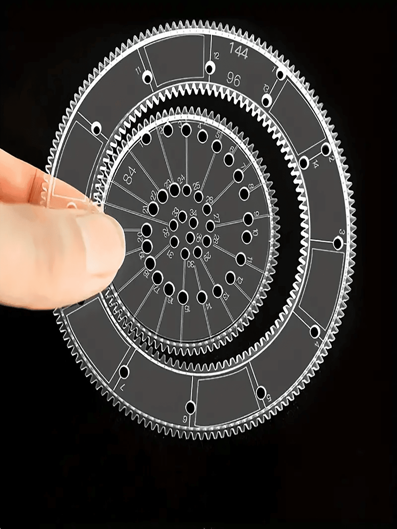 22pcs/Set Intelligent Spirograph Drawing Kit For Children Interlocking ...