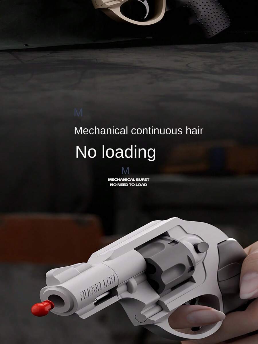 Ruger Lcr-38 Mechanical Repeating Soft Bullet Revolver Toy Pistol Model ...