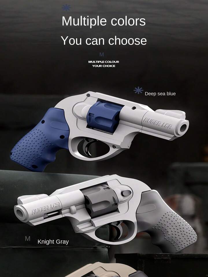 Ruger Lcr-38 Mechanical Repeating Soft Bullet Revolver Toy Pistol Model ...
