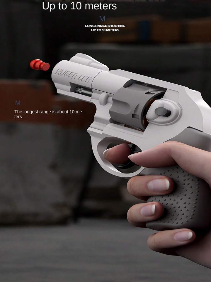Ruger Lcr-38 Mechanical Repeating Soft Bullet Revolver Toy Pistol Model ...
