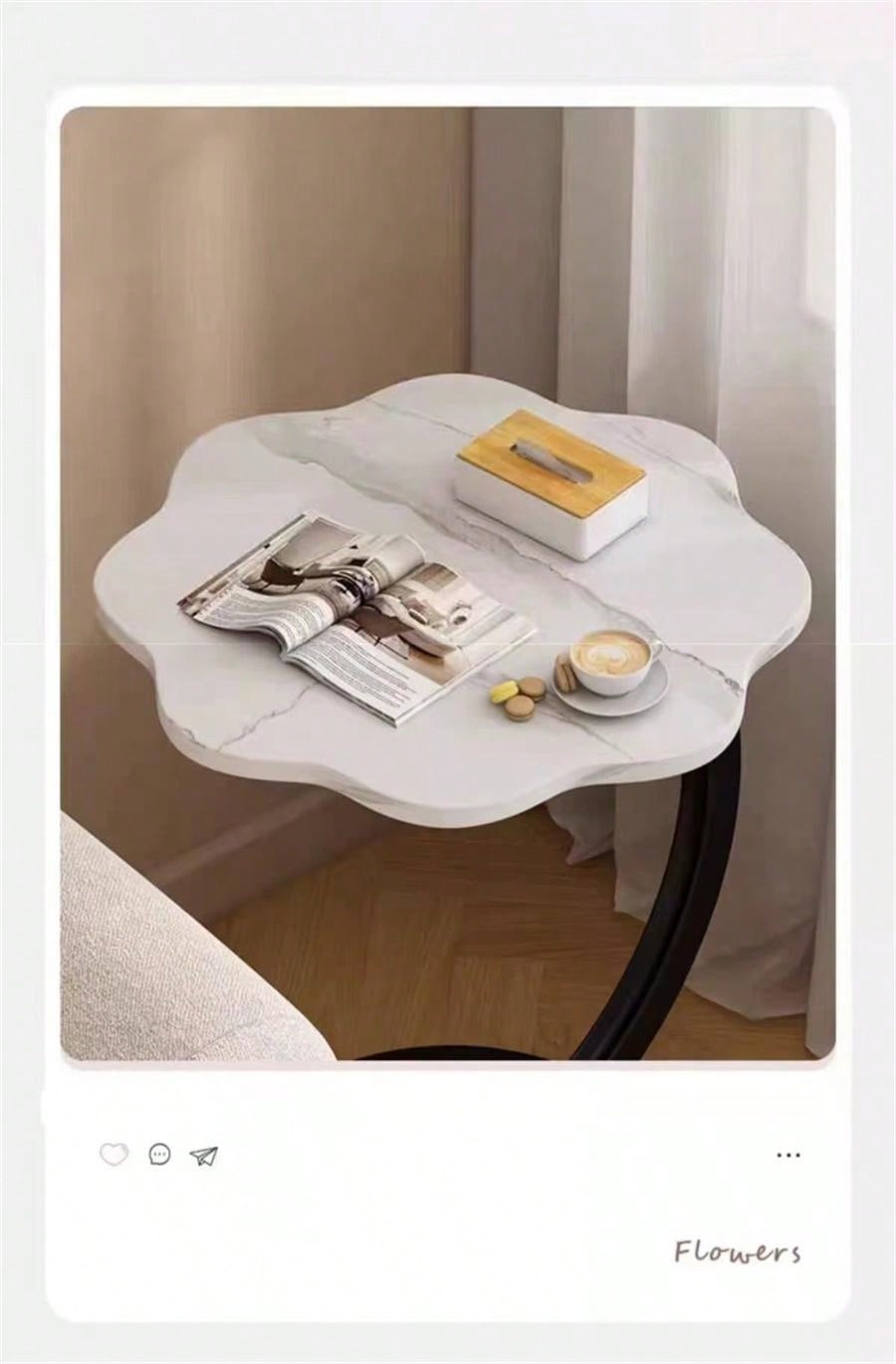 Mobile Sofa End Table With Storage Cabinet, Small Coffee Table Side ...