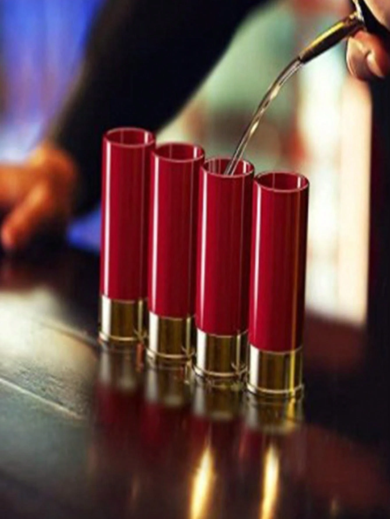 1pc Party Bullet Shaped Shot Glass, 12ga Caliber Design, Gold-Plated ...