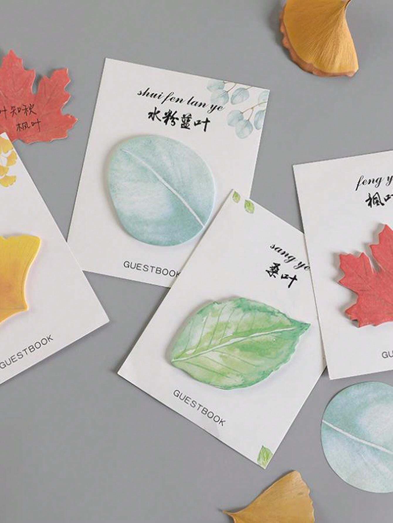 1book Maple Leaf Shaped Sticky Notes, 25pcs/Book | SHEIN UK
