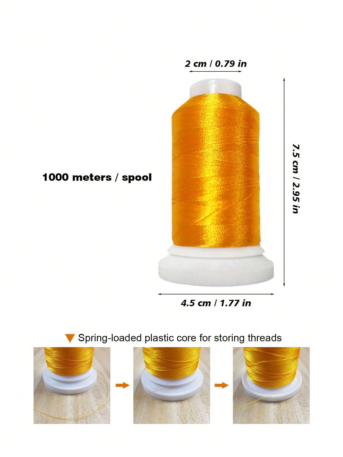 1pc Multi-Compatible 120D/2 Polyester Embroidery Thread - Ideal For ...
