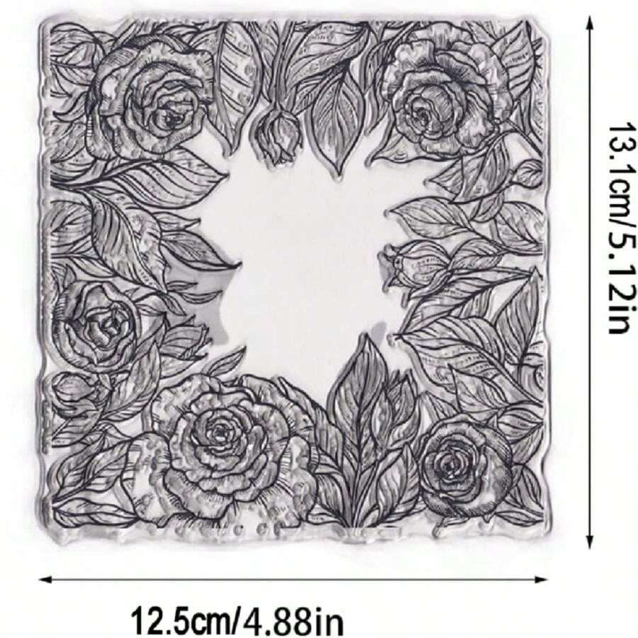 Spring Flower Frame Clear Stamps For Card Making And Photo Album ...