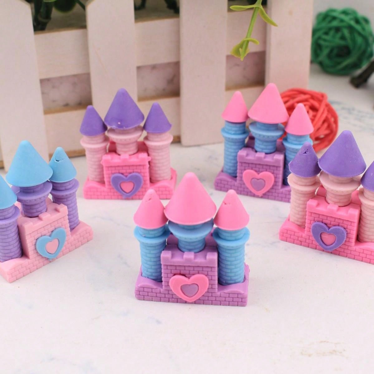 Creative Princess Castle Design Eraser, Clean And Traceless, Set Of 3 ...