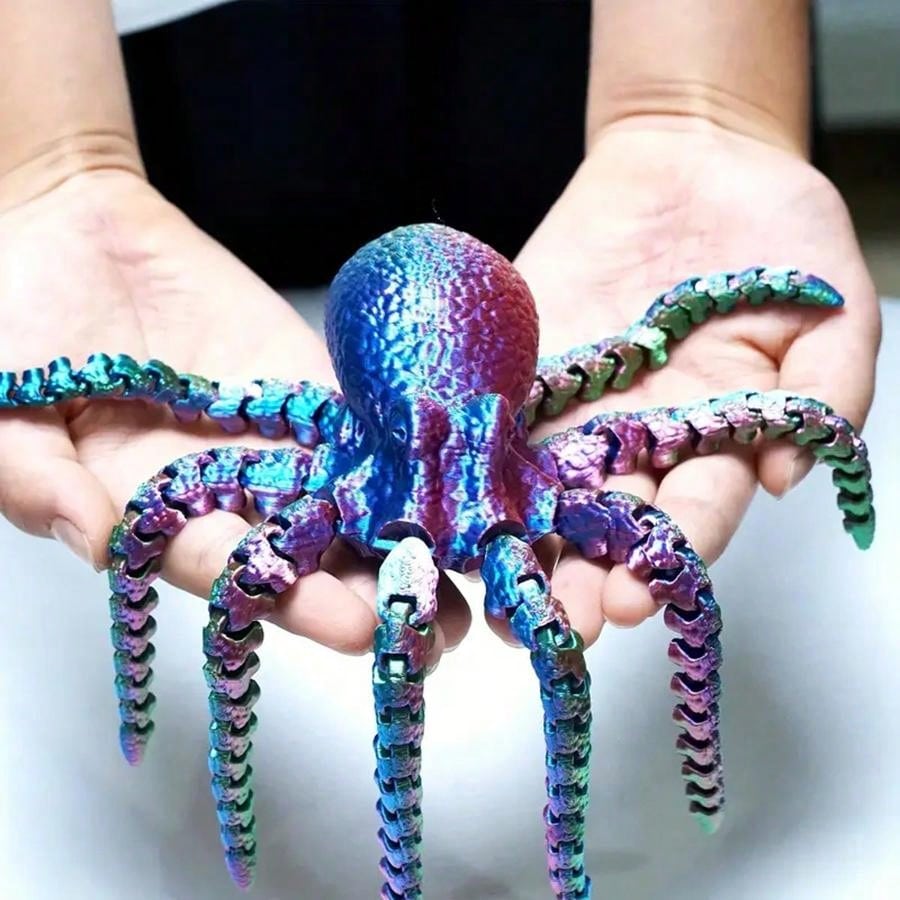 3d Printed Octopus Octopus Ornament 3d Printed Articulated Octopus Fish ...