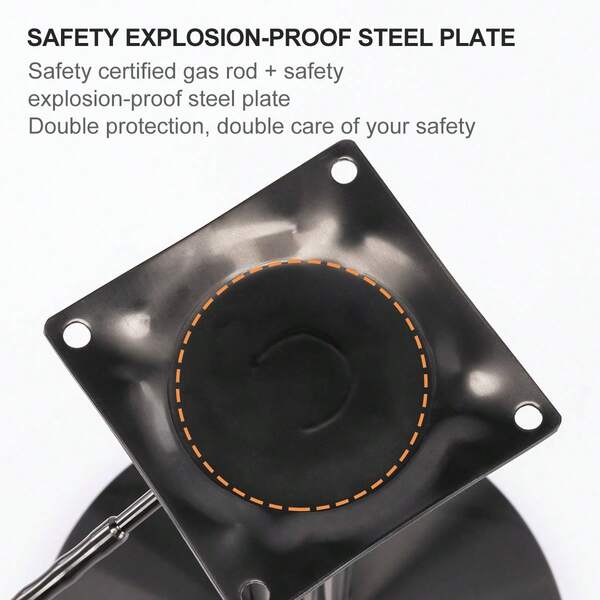 Black Titanium Stainless Steel Bar Stools Swivel Adjustable Height For ...