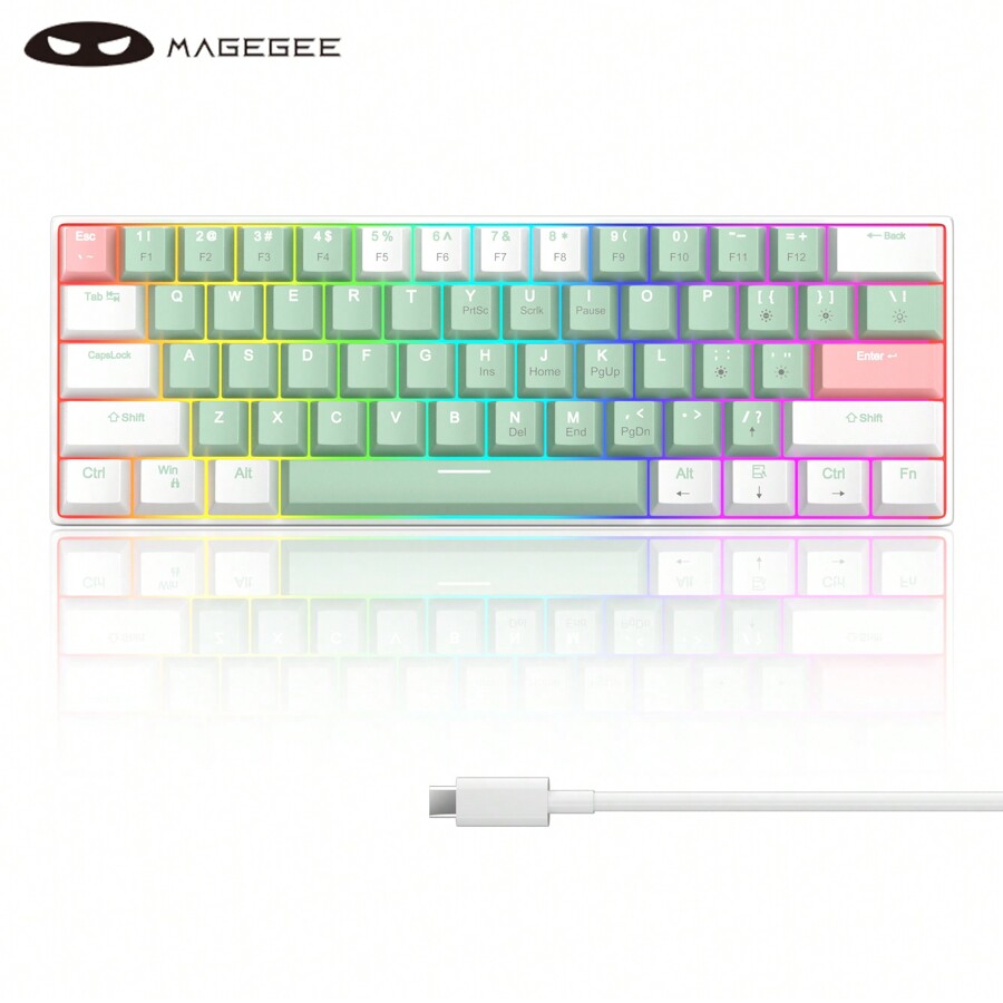 MageGee MageGee Star61 Mini 60% RGB Tastiera meccanica da gioco con 61 ...