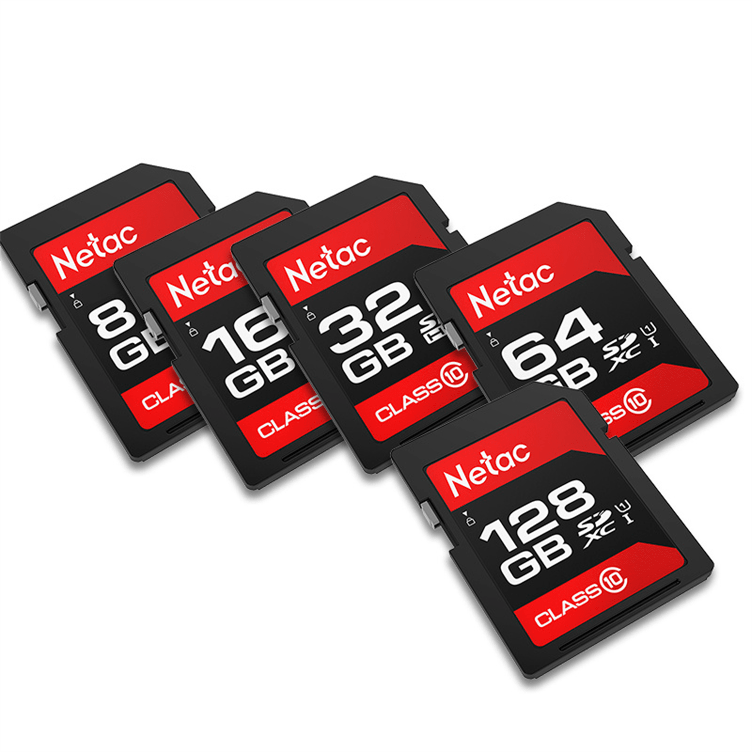 NETAC SD Card Flash Memory Card, 32GB 64GB 128GB 256GB 512GB, U1 C10 SD ...