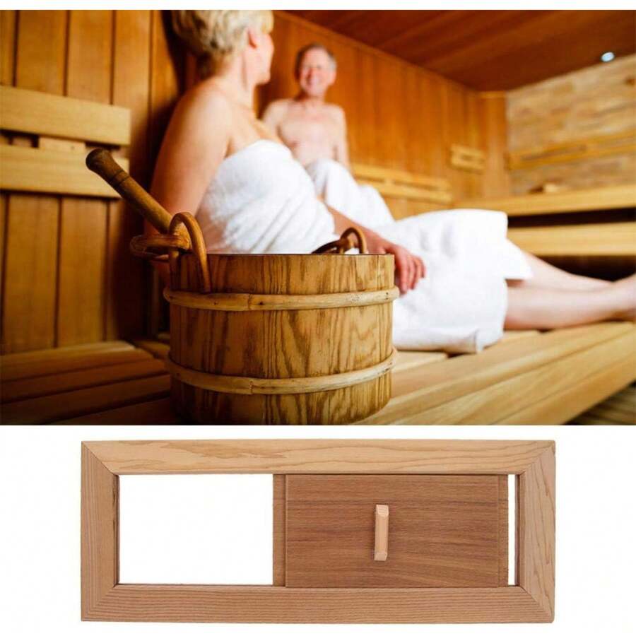Cedar Sauna Gable Vent Kit Square Sauna Room Air Vent Grille Wooden ...