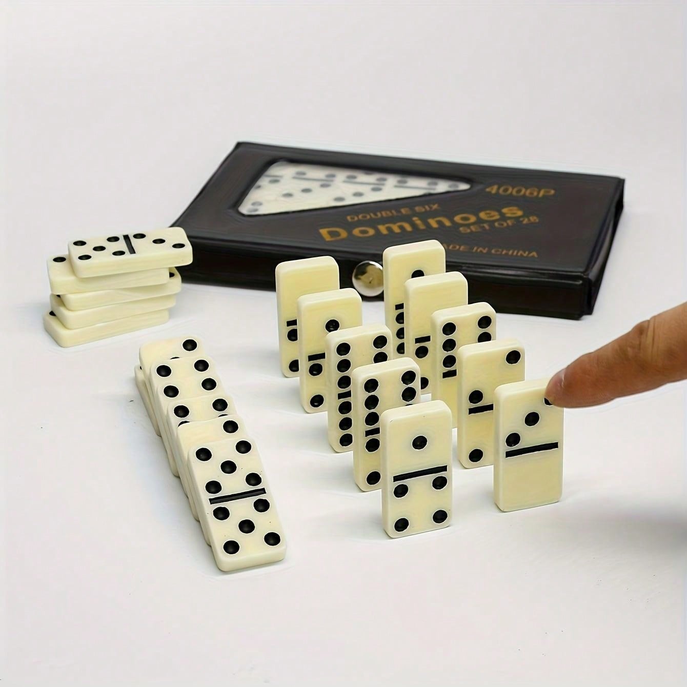 Mini Domino Set With Ivory-Colored Pvc Packaging, 28 Pieces Double 6 ...
