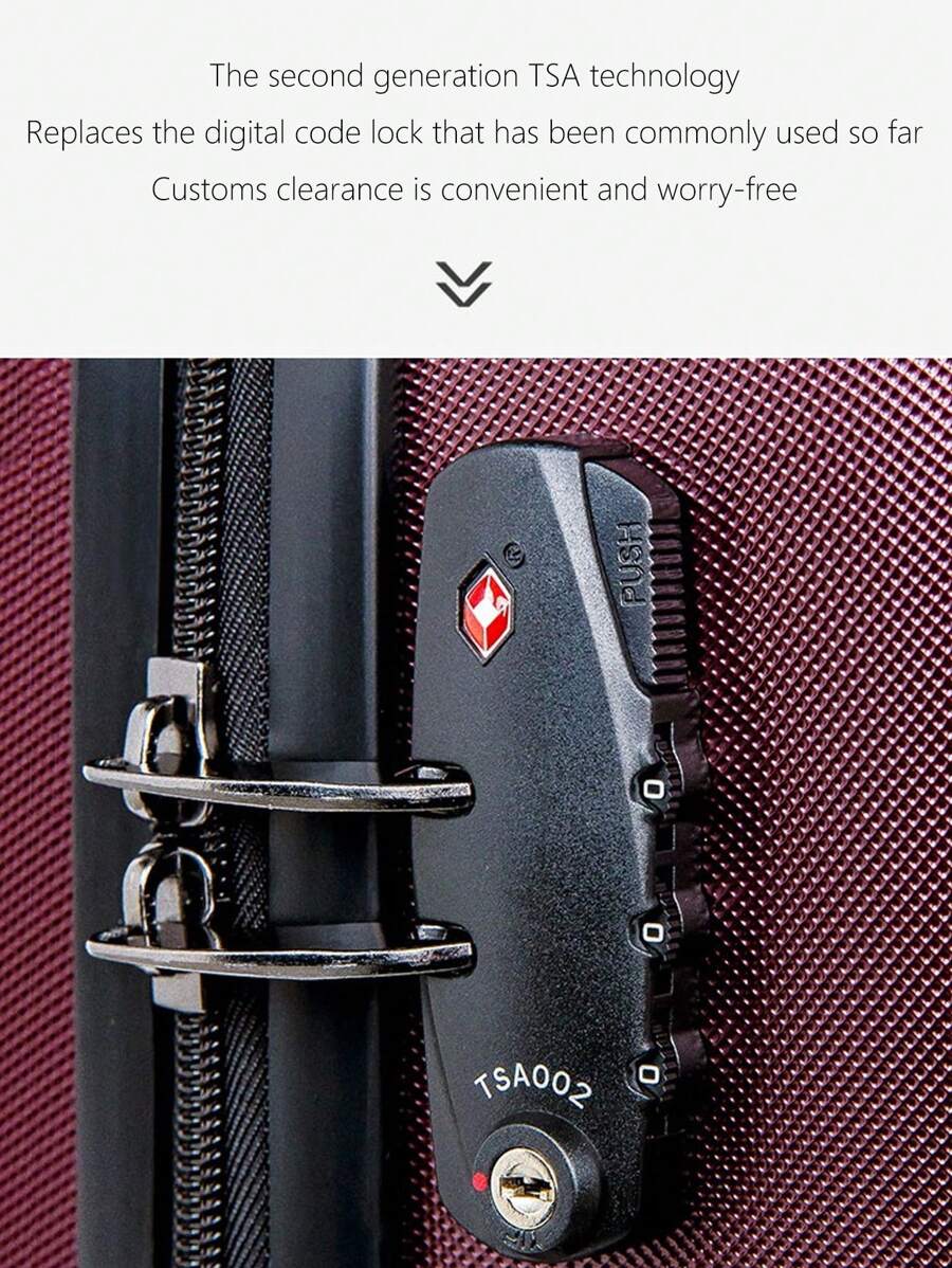 SUISSEWIN 20 Inches Lightweight Wear-Resistant PC Material Luggage ...