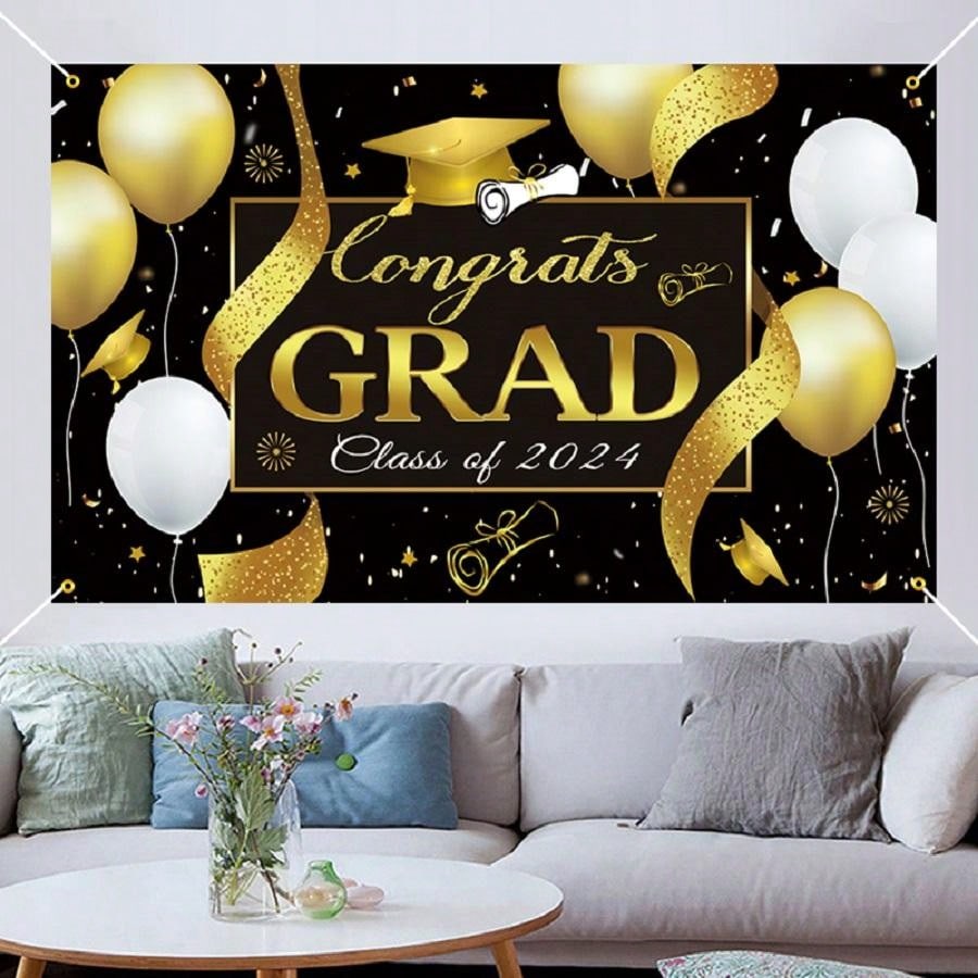 1pc, Graduation Party Backdrop Banner,Congrats Grad Background, Party ...
