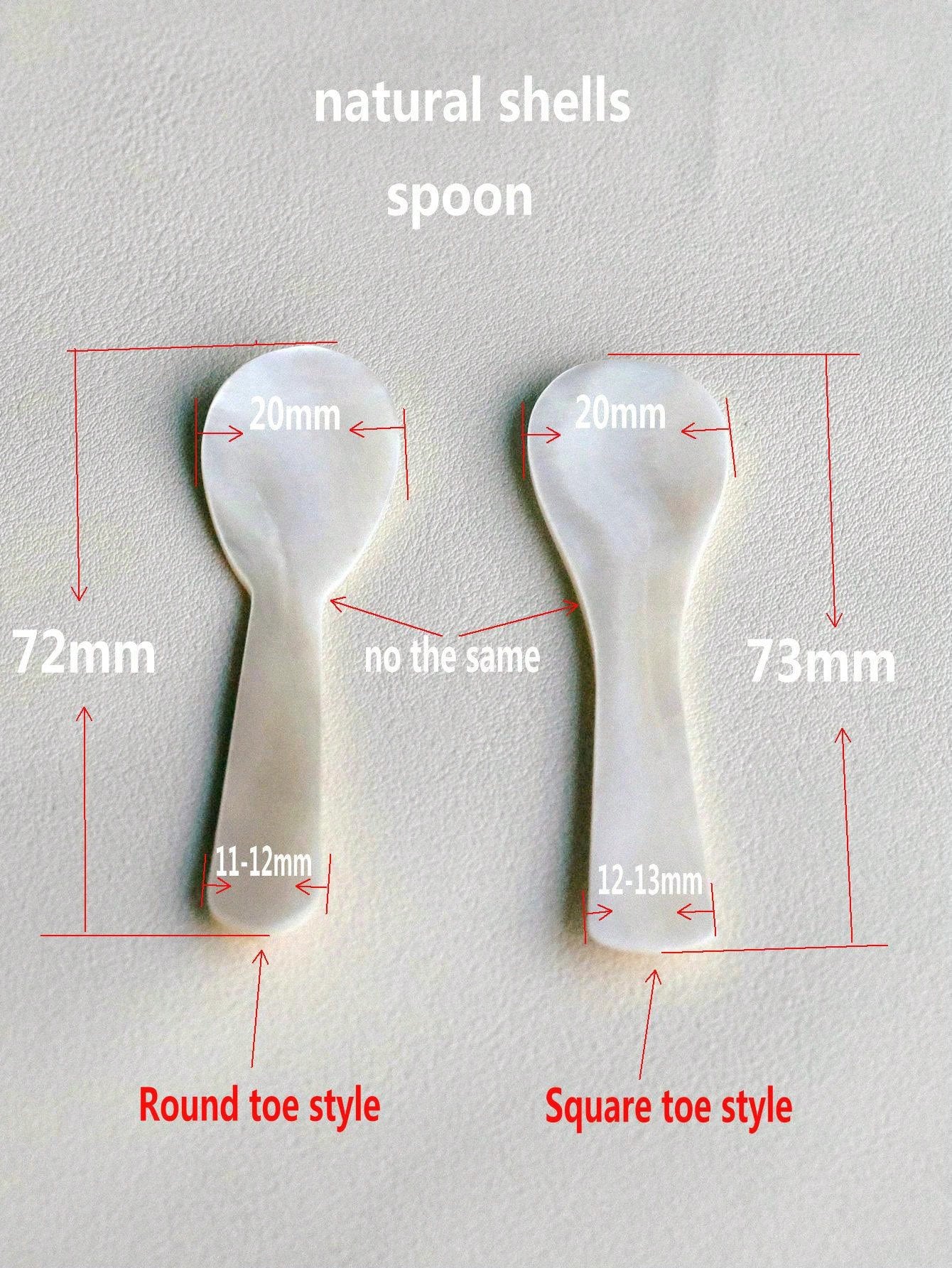 Natural Shell Spoon For Mask And Applying Creams/Caviar/Ice Cream Spoon ...