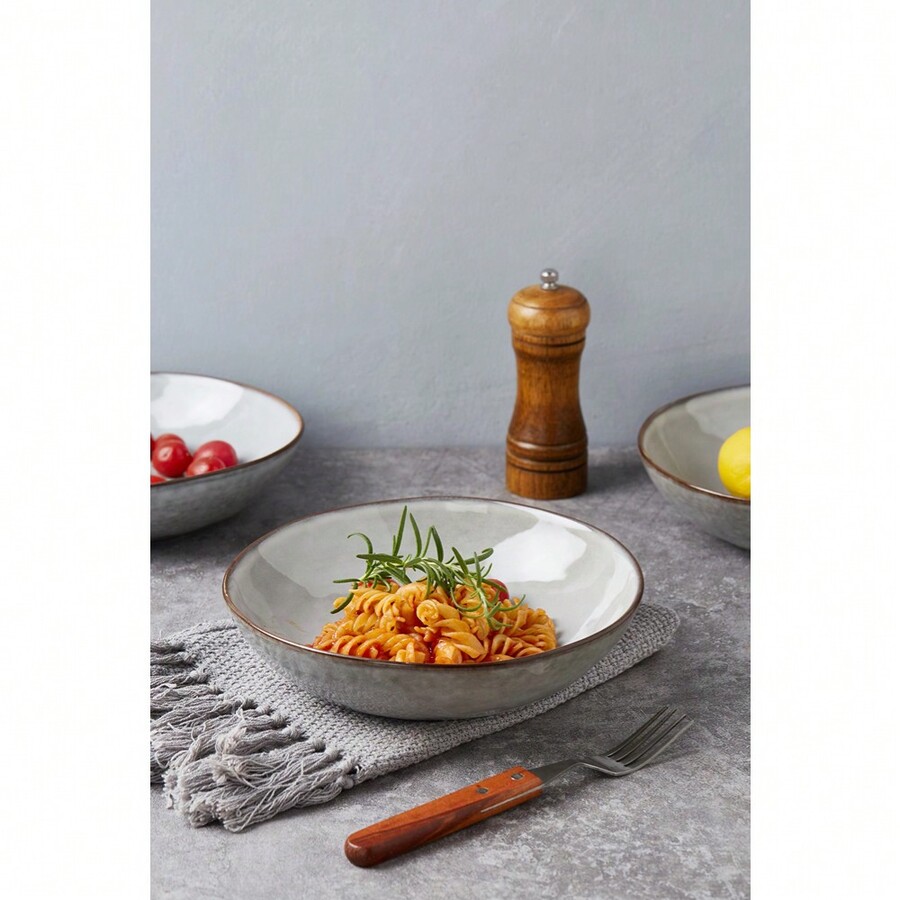 Famiware Ocean Stoneware 8.5" Pasta Bowl, Stackable Dishes Elegant And ...