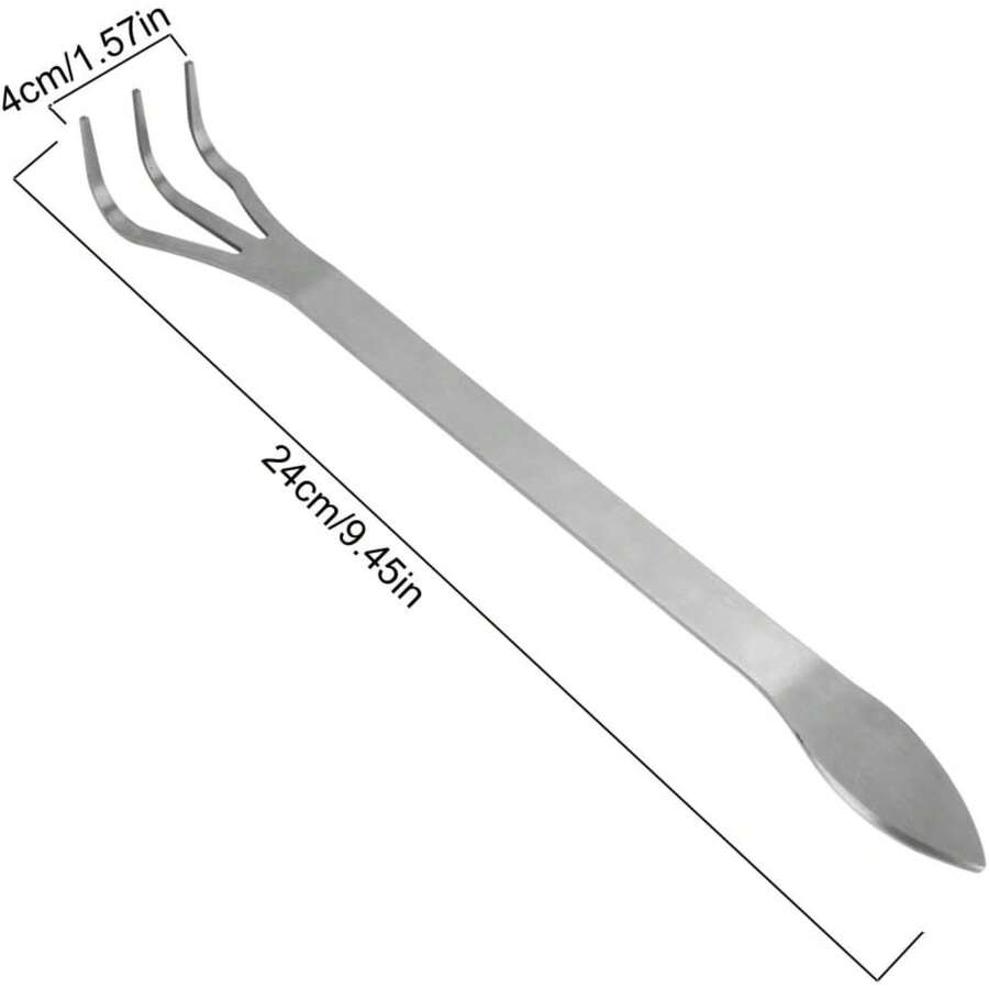 Stainless Steel Root Rake 3-Prong Loosen Soil Bonsai Tree Tools With ...