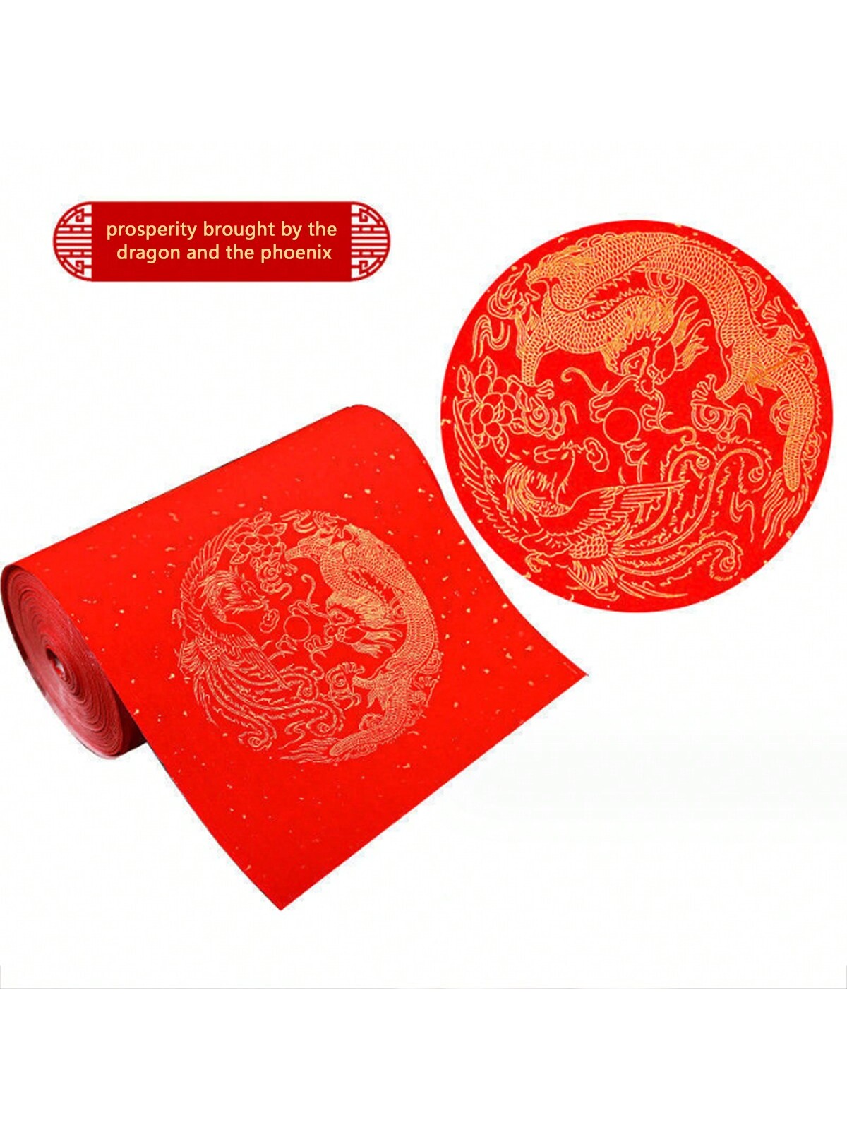 1pc Red Chinese New Year Scrolls With Couplets Written On Ancient-Style ...