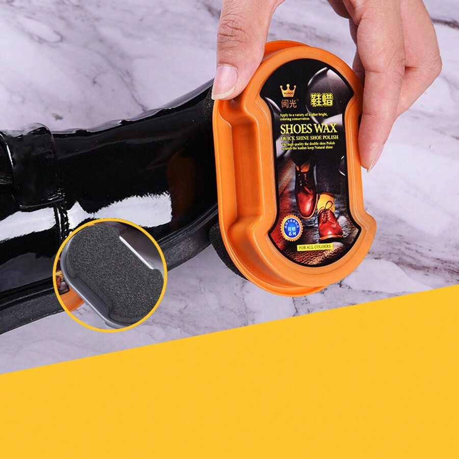 2-In-1 Leather Shoe Shine Sponge - Colorless Shoe Polish, Leather ...
