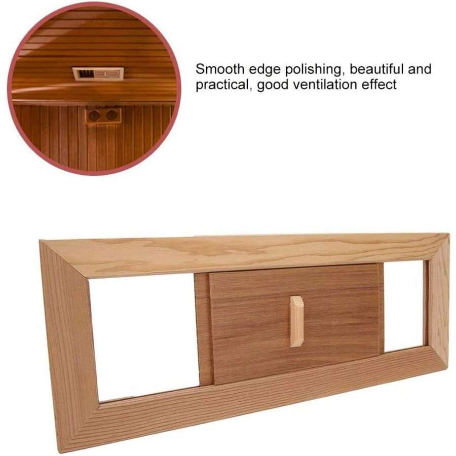 Cedar Sauna Gable Vent Kit Square Sauna Room Air Vent Grille Wooden ...