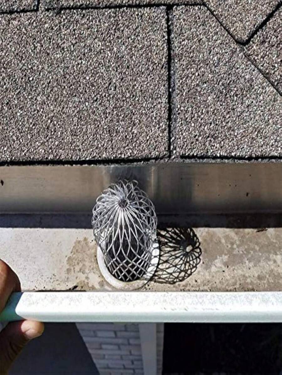 Eaves & Gutter Guard Mesh 3-Inch Expanding Aluminum Filter Prevent ...