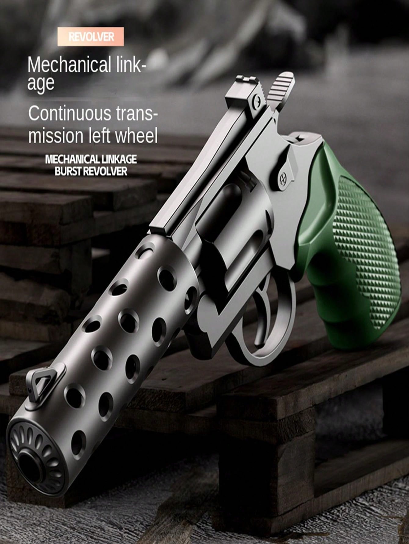 Revolver Style Mechanical Toy Gun With Multiple And Ejectable Soft ...