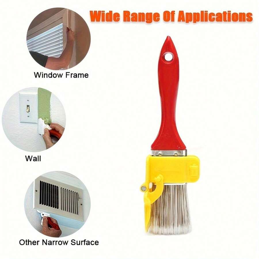 2pcs Paint Edger Tool Edging Color Separation Paint Brush With Smelting ...