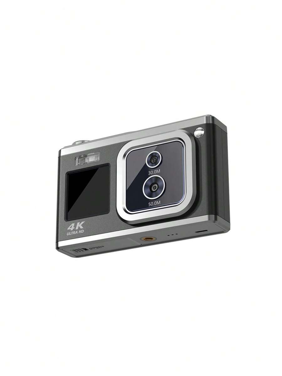 4k High-Definition Optical Dual Lens Digital Camera, Dual Screen Selfie ...
