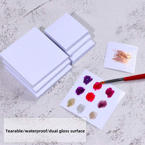 1book (About 50 Sheets) Nail Art Adhesive Color Mixing Paper Palette ...