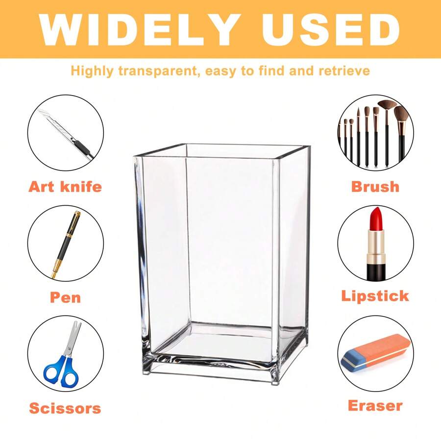One Grid Acrylic Desktop Pen Holder, Suitable For Office Organization ...