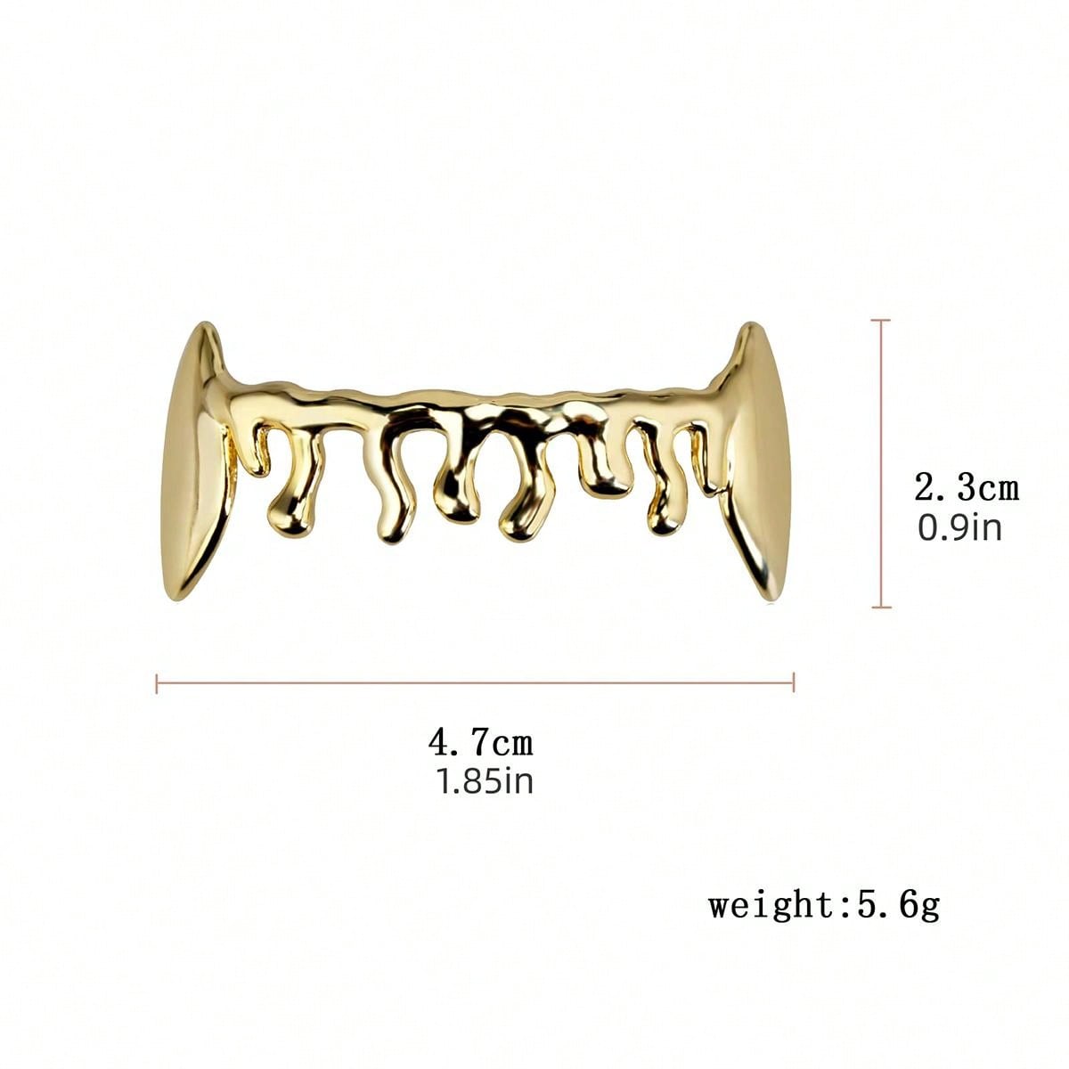 1pc Flame-Shaped Hip Hop Teeth Grills For Vampire-Like Props, Unisex ...