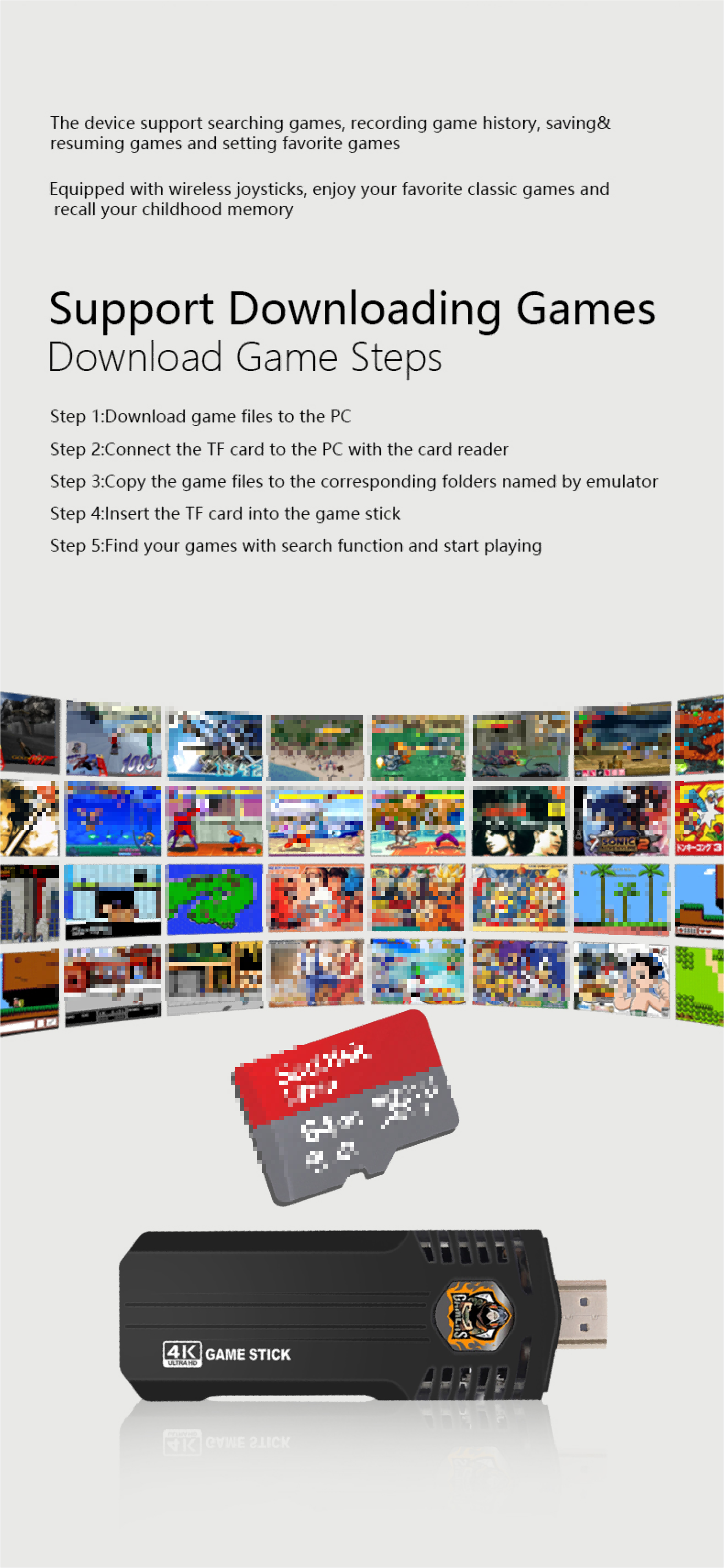 A 64g X8 Game Stick 8K Arcade Retro Electronic Game Console For PS1 ...