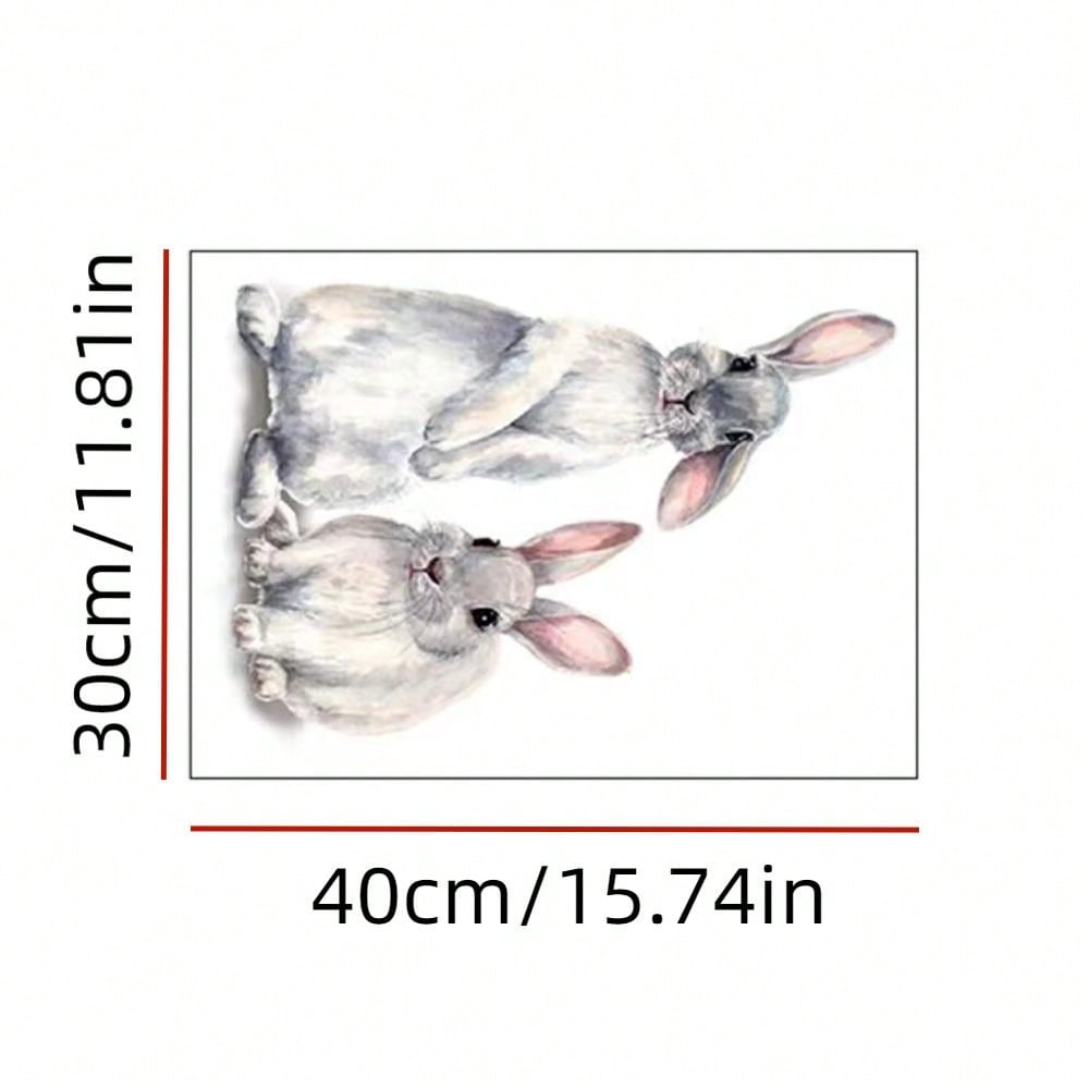 Adesivo Da Parete Con Coniglio Carino In Stile Cartone Animato 1pc Per ...