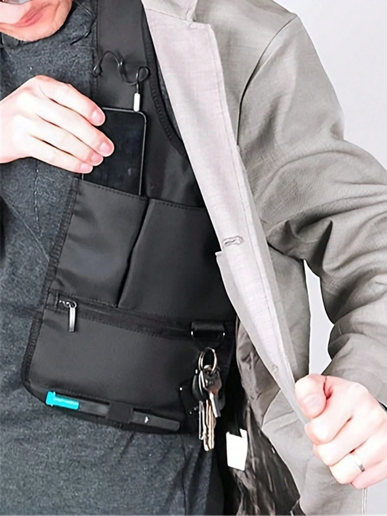 1pc Anti-Theft Underarm Safety Bag, Concealed Shoulder Holster Storage ...