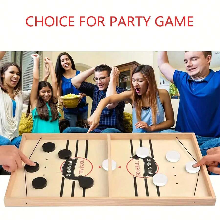 Wooden Desktop Shuffleboard Table Game For Adult Party, Interactive Fun ...
