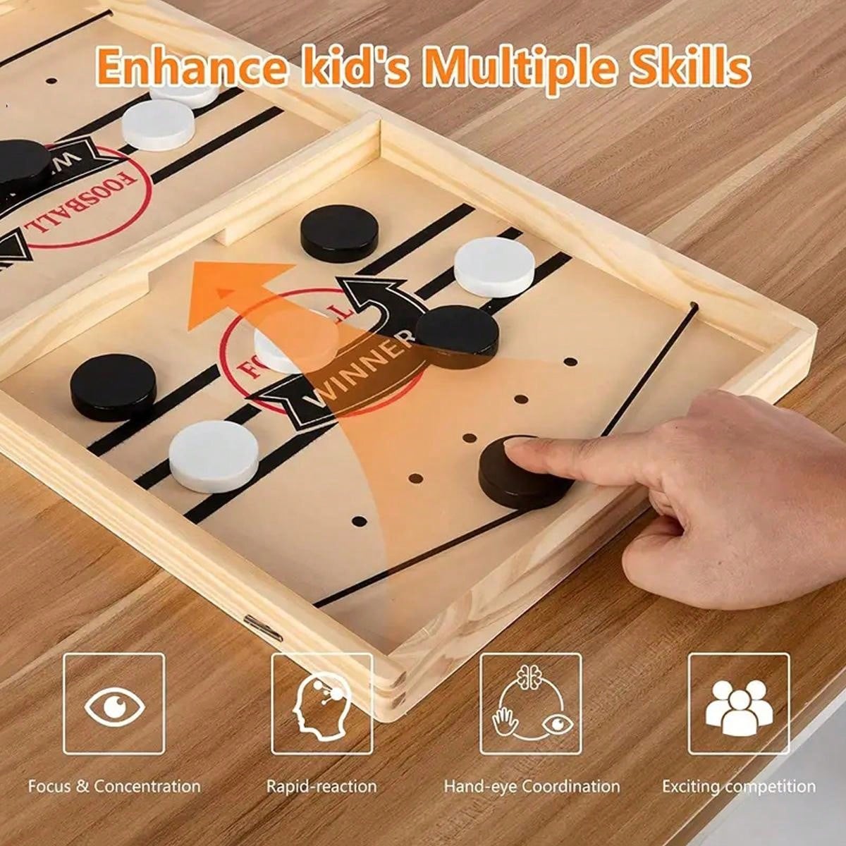 Wooden Desktop Shuffleboard Table Game For Adult Party, Interactive Fun ...