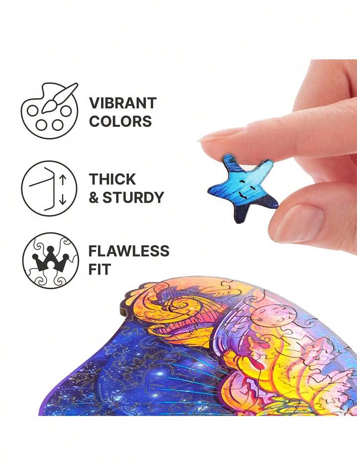 Bird Pattern Jigsaw Puzzle, Irregular Animal Shaped Wooden Puzzle ...