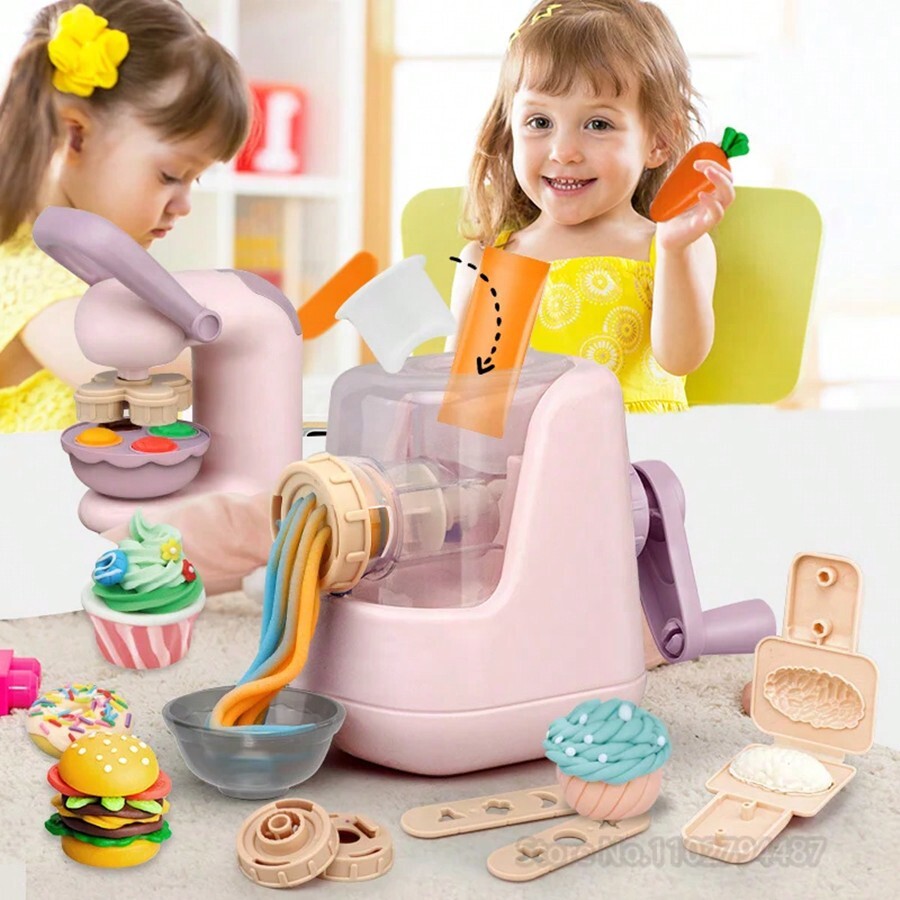 Burger Machine Toy Playdough Set DIY Colourful Clay Pasta Machine ...