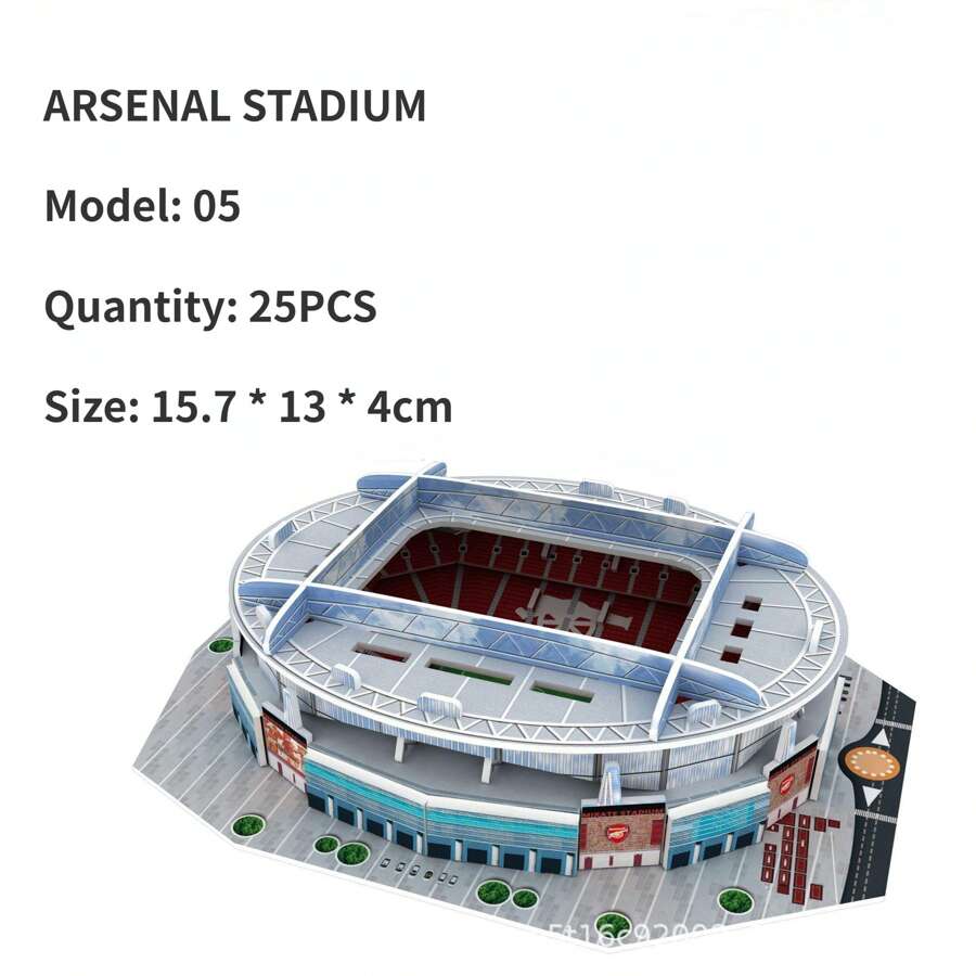 3D Football Field Paper Jigsaw Puzzle Stadium Building Model Gift For ...