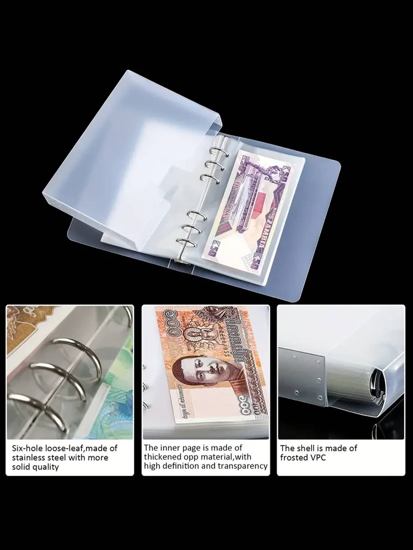 100pcs World Currency Collection Booklet - 7x4 Inch Portable ...