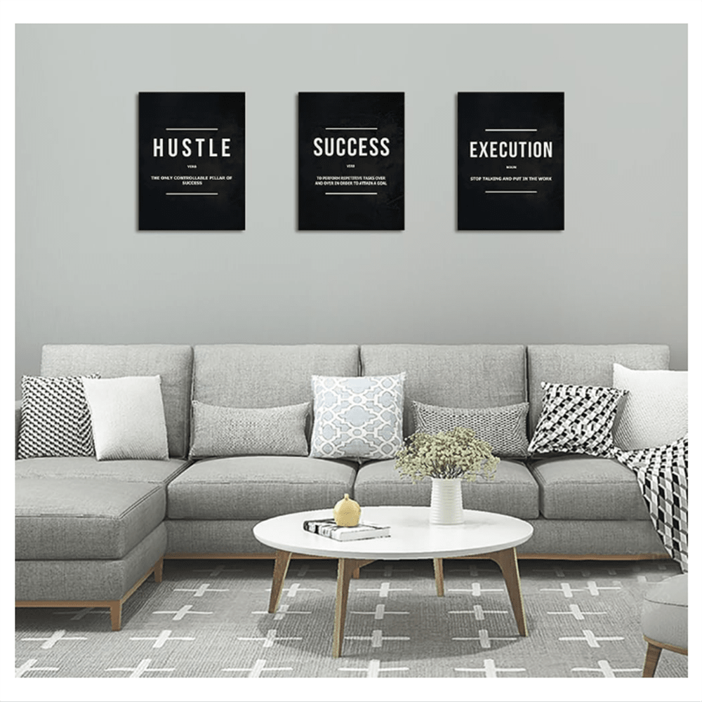 Inspirational Canvas Painting Success Hustle Execution Poster ...