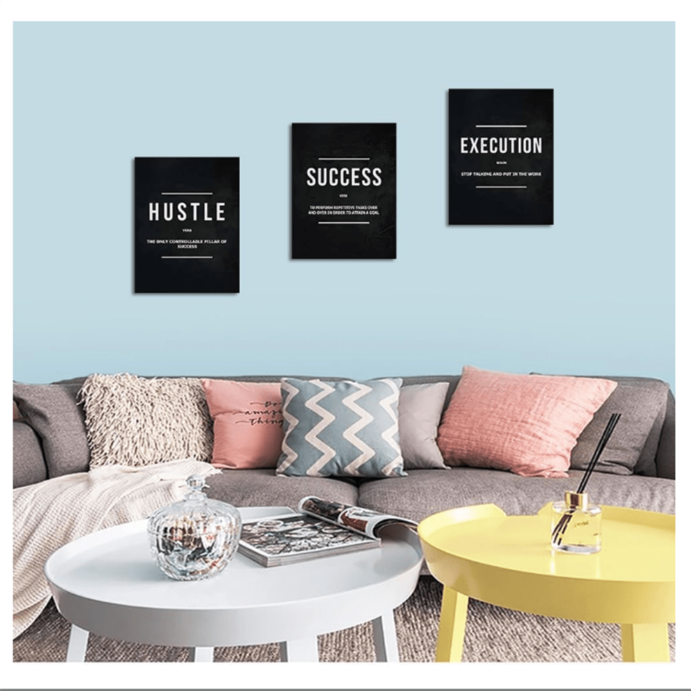 Inspirational Canvas Painting Success Hustle Execution Poster ...