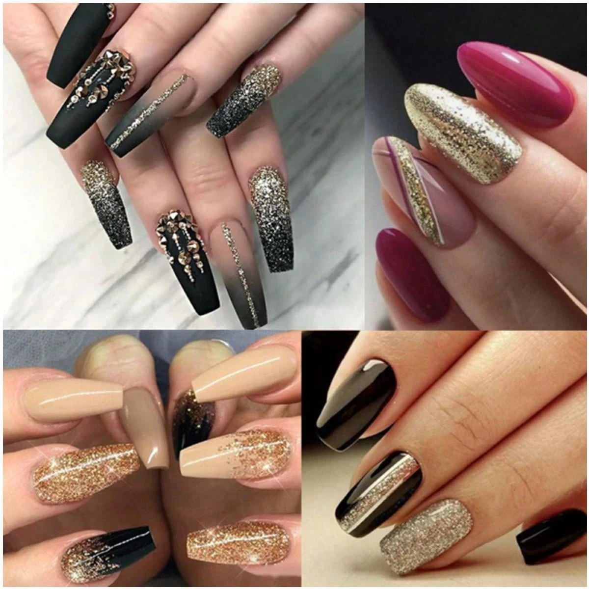 10g Shining Gold Silver Nail Glitter Powder For Nail Art Decorations 0 ...