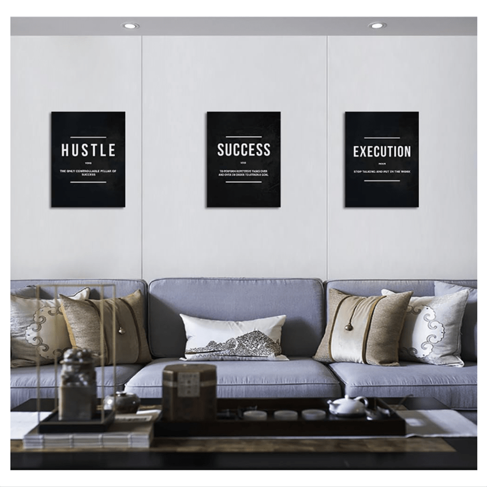 Inspirational Canvas Painting Success Hustle Execution Poster ...