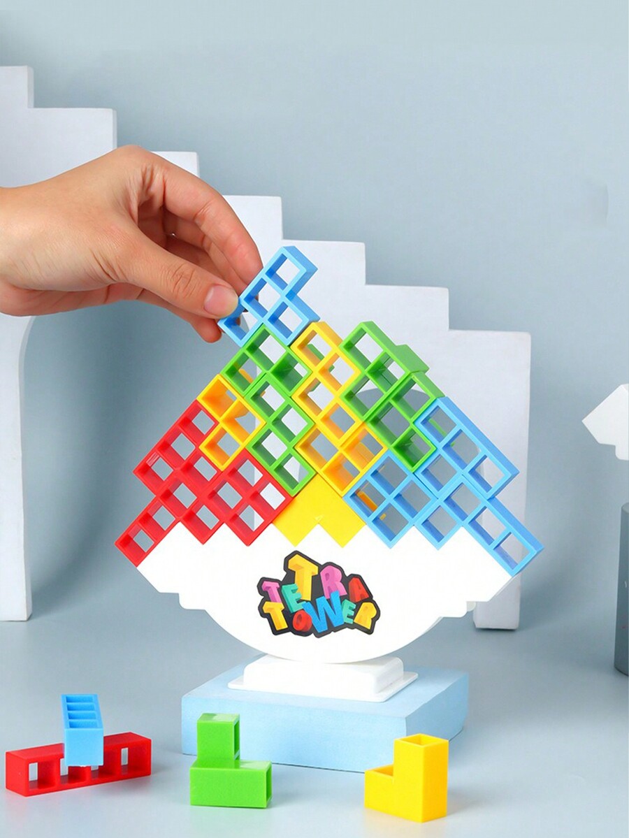 16/32/48/64 Pcs Tower Balance Stacking Blocks Game, Board Games For 2 ...